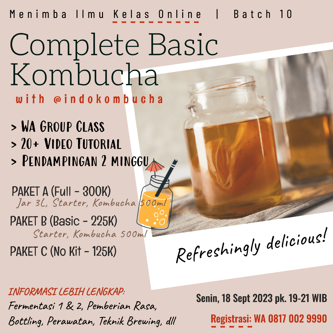 Indokombucha Online Class - Complete Basic Kombucha